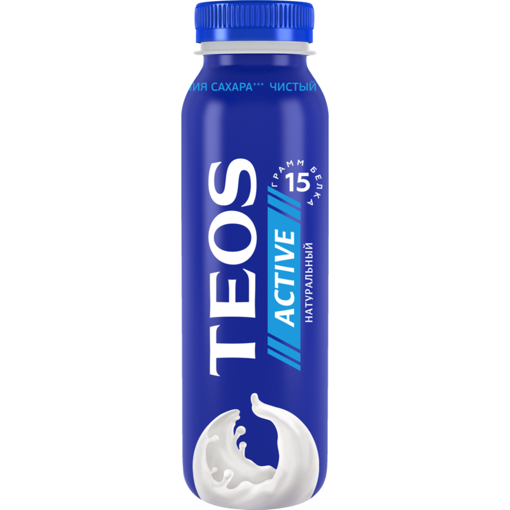 Йогурт питьевой «Teos» Active, натуральный, 2%, 260 г купить с ...