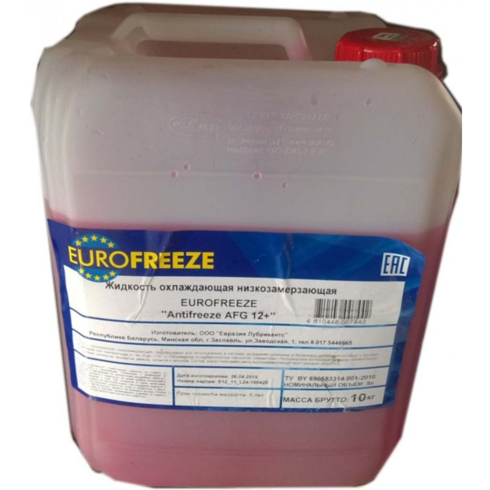 Антифриз «Eurofreeze» AFG 12+, 9.8 кг купить в Минске: недорого, в ...