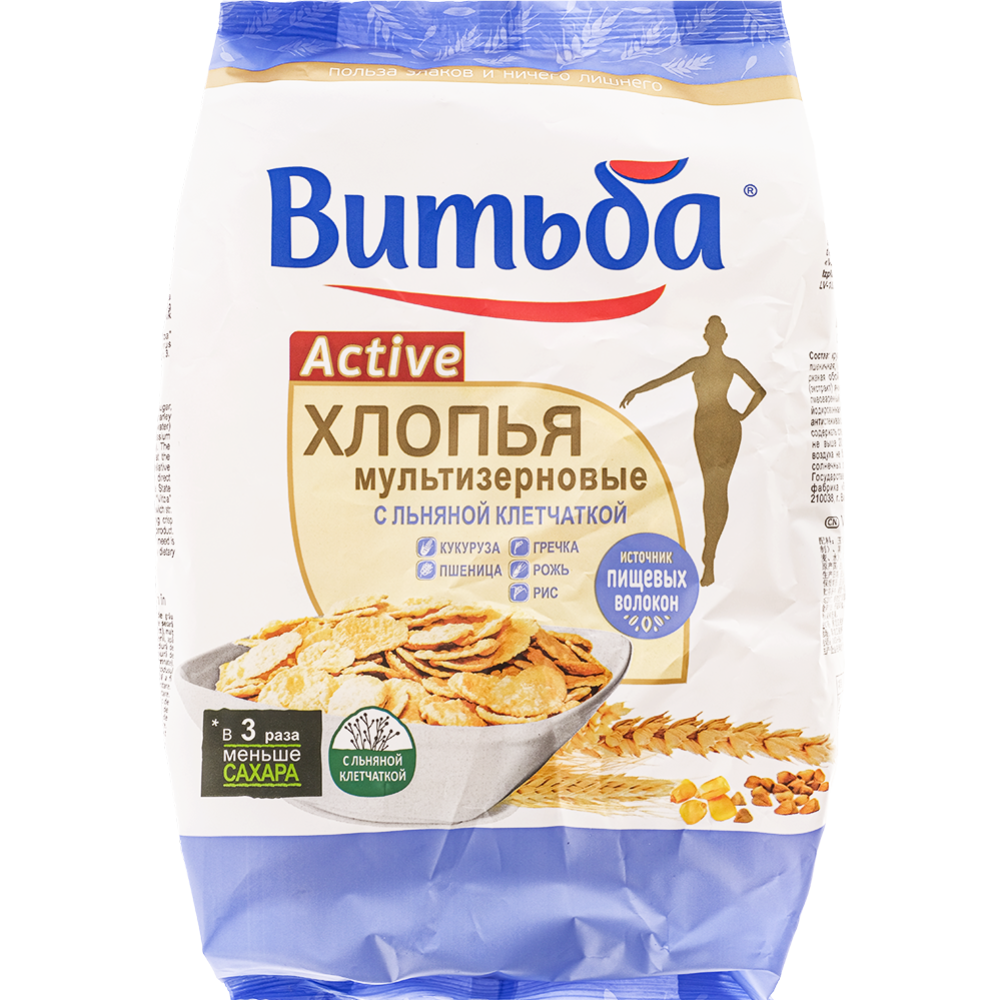 Мультизлаковые хлопья «Витьба» с льняной клетчаткой, 250 г купить в ...