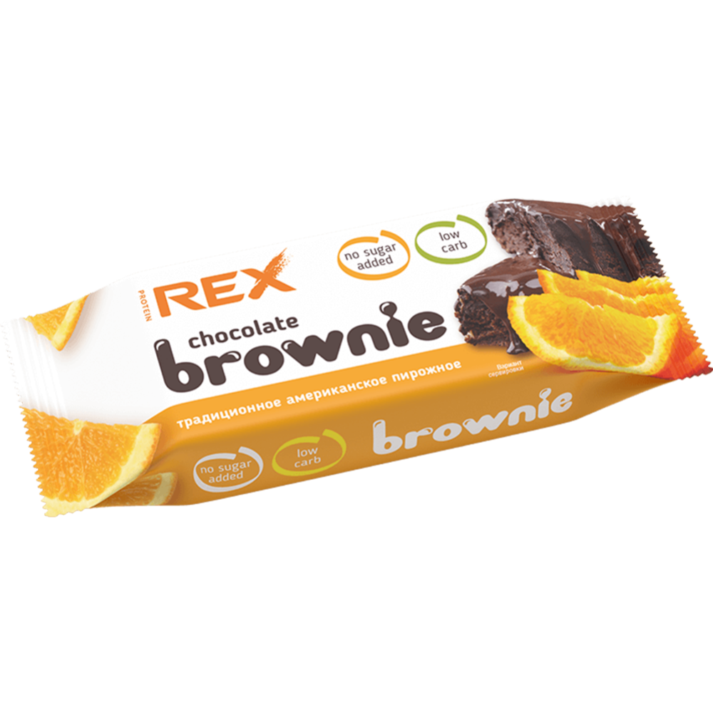 Пирожное протеиновое «ProteinRex» апельсиновый брауни, 50 г купить в ...