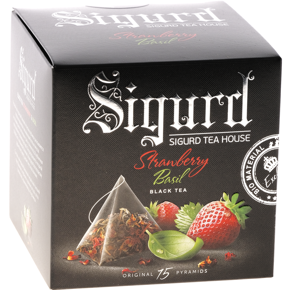 Чай черный «Sigurd» клубника-базилик, 15х2 г купить в Минске: недорого ...