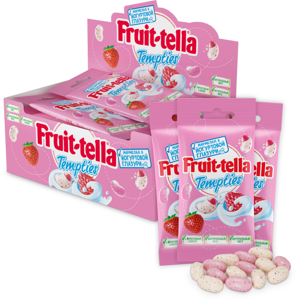 Мармелад жевательный «Fruittella» малина и клубника, 35 г купить в ...