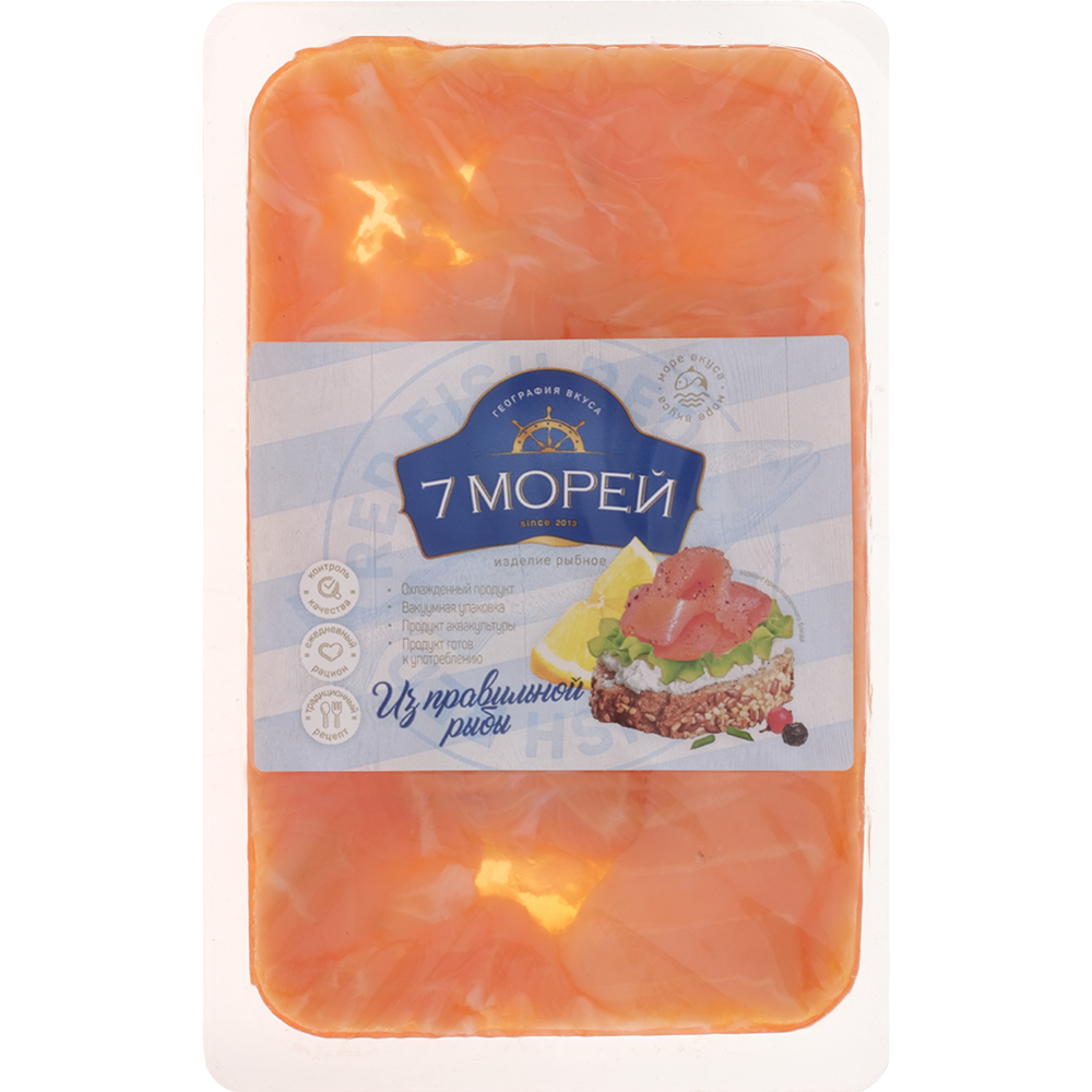 Лосось ат­лан­ти­че­ский тримминг «7 морей» ма­ло­со­ле­ный, 180 г ...
