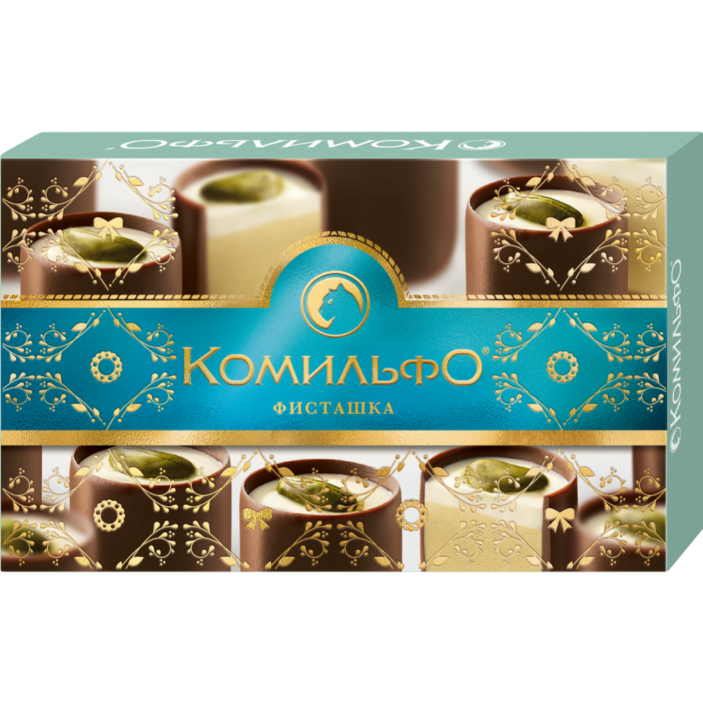 Конфеты шоколадные «Комильфо» с двухслойной начинкой, фисташка, 116 г ...
