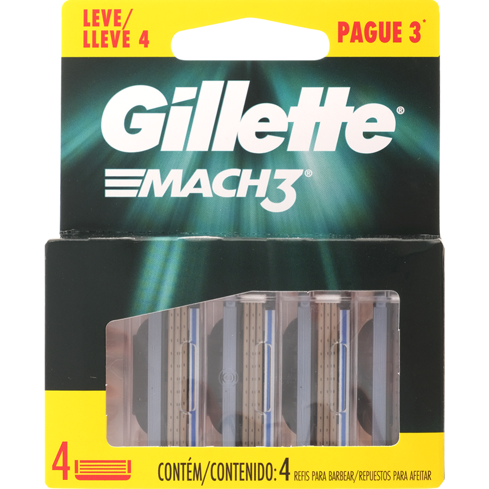 Кассеты для бритья «Gillette» Mach 3, 4 шт купить в Минске: недорого, в ...