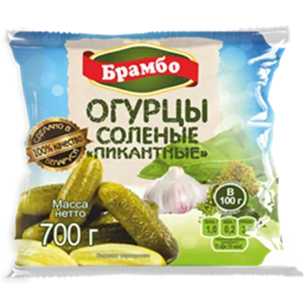 Огурцы соленые «Брамбо» пикантные, 700 г купить с доставкой, цены в ...