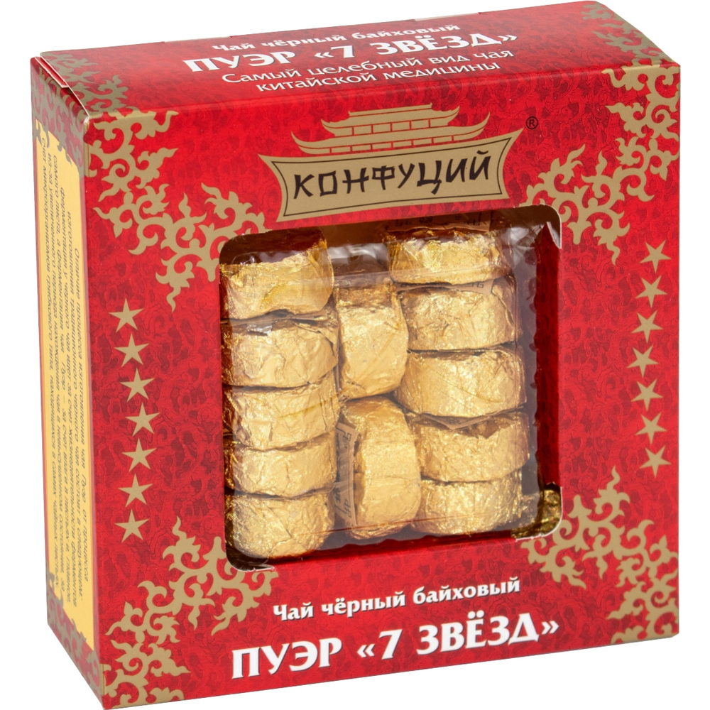 Чай прессованный «Конфуций» Пуэр «7 звезд» 100 г купить в Минске ...