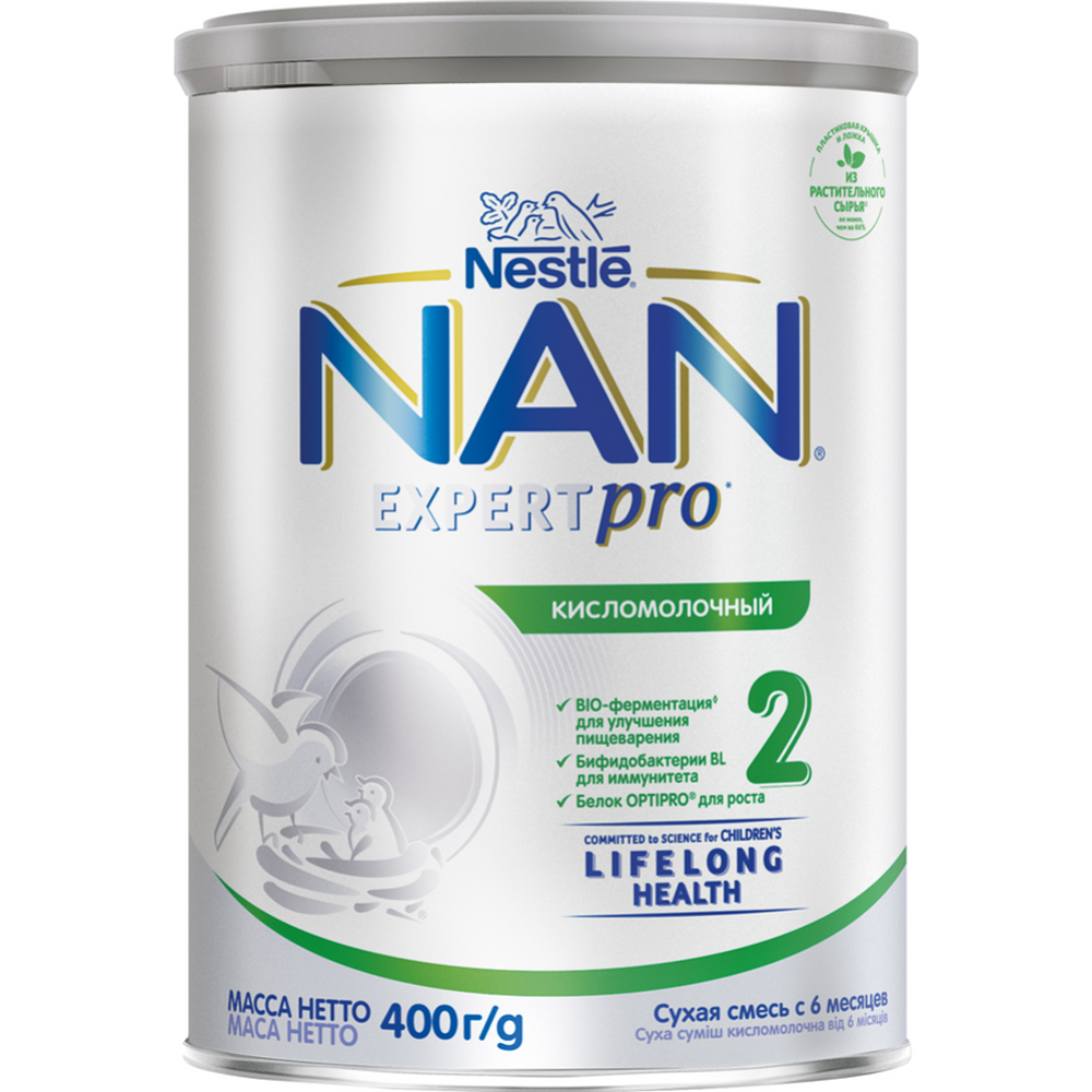 Смесь кисломолочная сухая «Nestle» NAN 2, с 6 месяцев, 400 г купить в ...