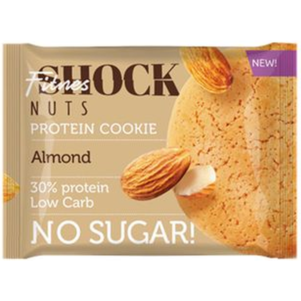 Печенье «FitnesShock» Nuts миндальное, 40 г купить в Минске: недорого ...