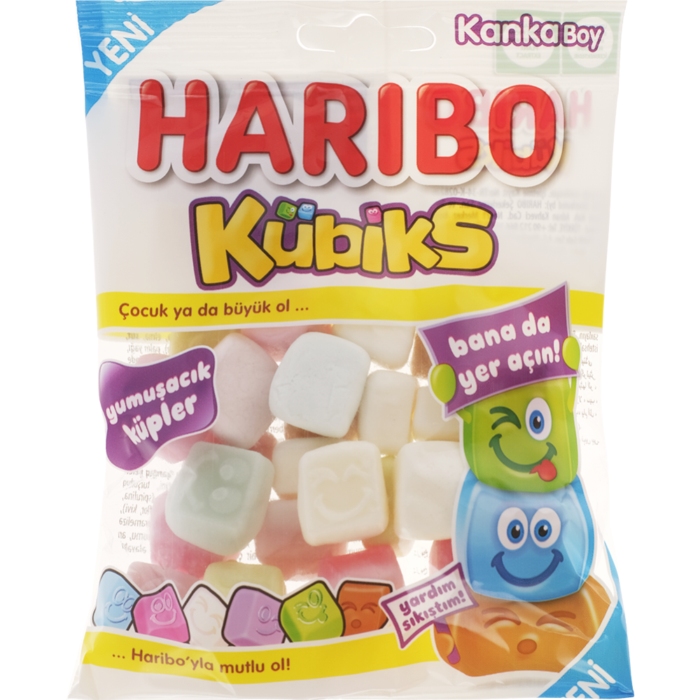 Мармелад жевательный «Haribo» Kubiks, со вкусом молока, фруктов, кока ...
