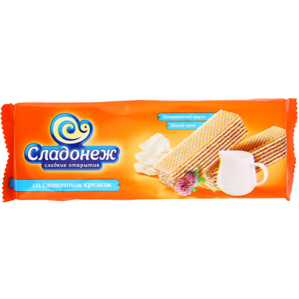 Вафли «Сладонеж» со сливочным кремом, 270 г купить в Минске: недорого ...