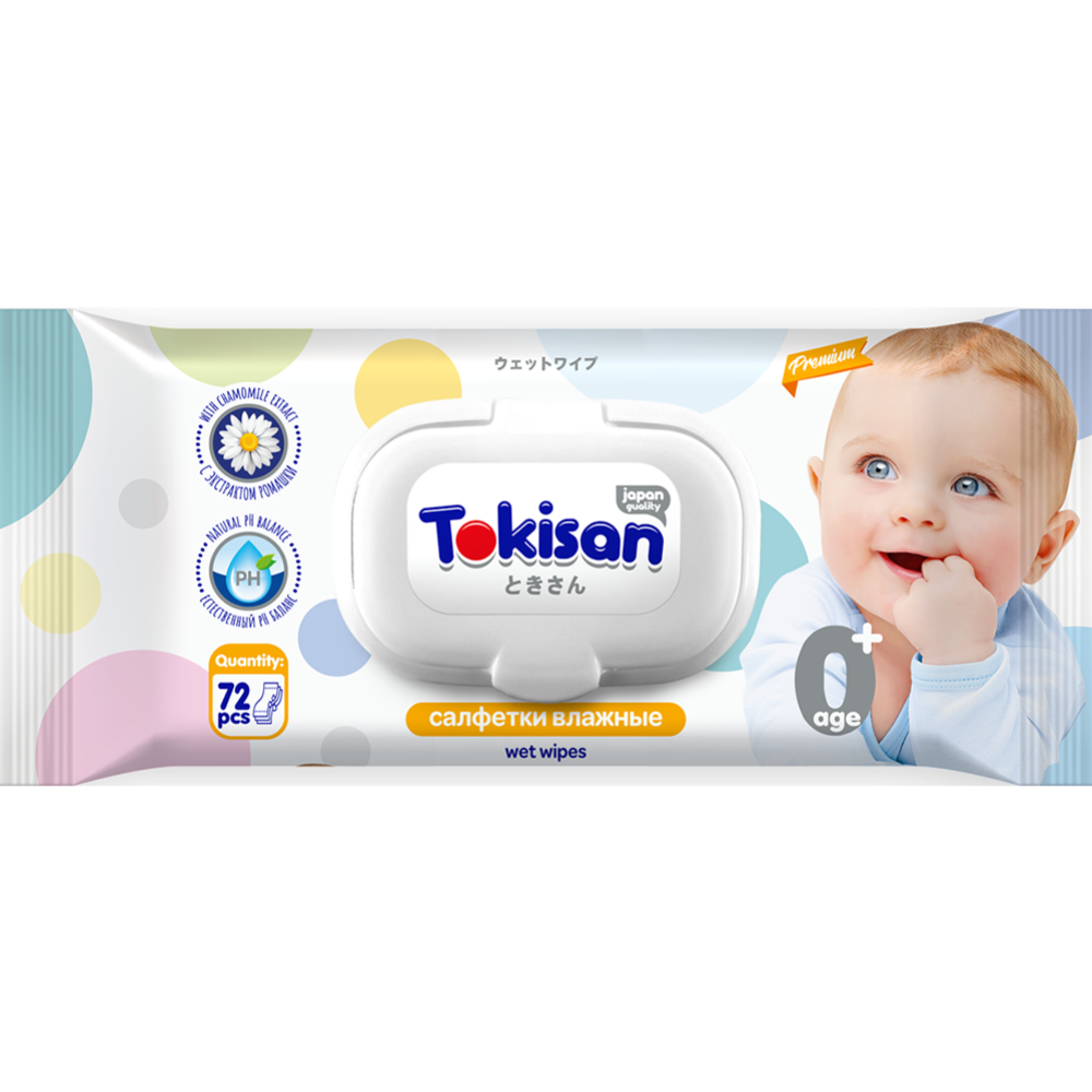 Салфетки влажные детские «Tokisan» ромашка, 72 шт купить в Минске ...