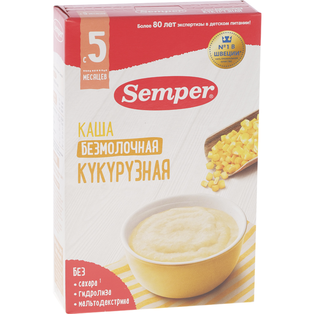 Каша детская «Semper» безмолочная, кукурузная, 180 г купить с доставкой ...